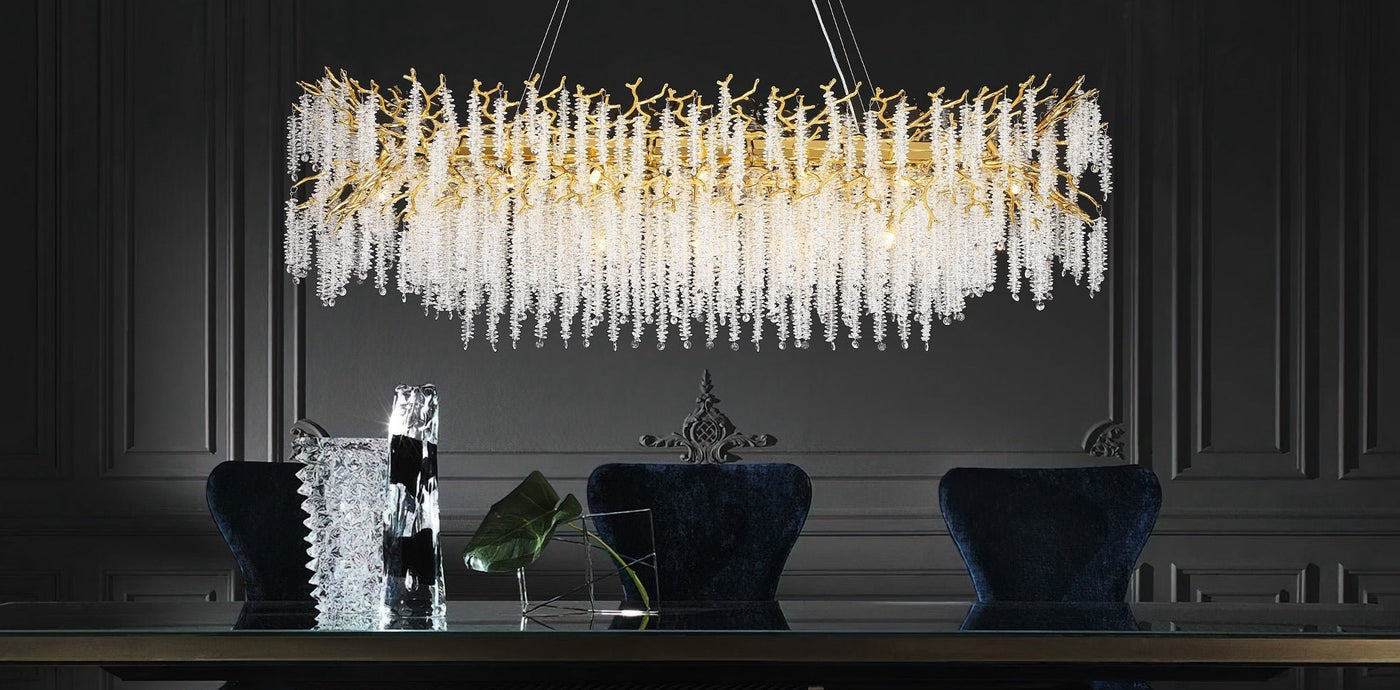 VORELLI® Wisteria Rectangular Chandelier II | Luxury Crystal Lighting